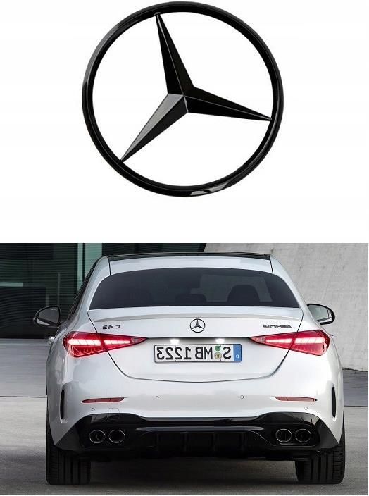 Pokrowiec samochodowy Mercedes Benz Czarny Emblemat Tył Gwiazda ...
