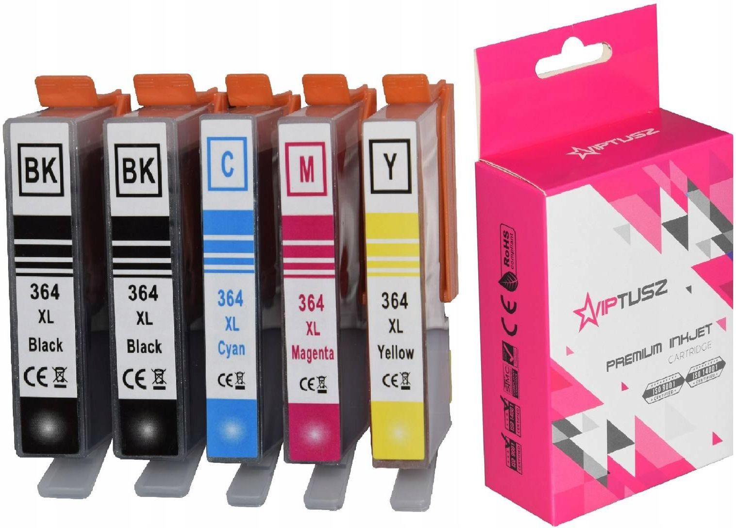 Tusz VIPTUSZ 5X TUSZ DO HP 364 XL C6380 D5460 6510 5524 B109 do ...