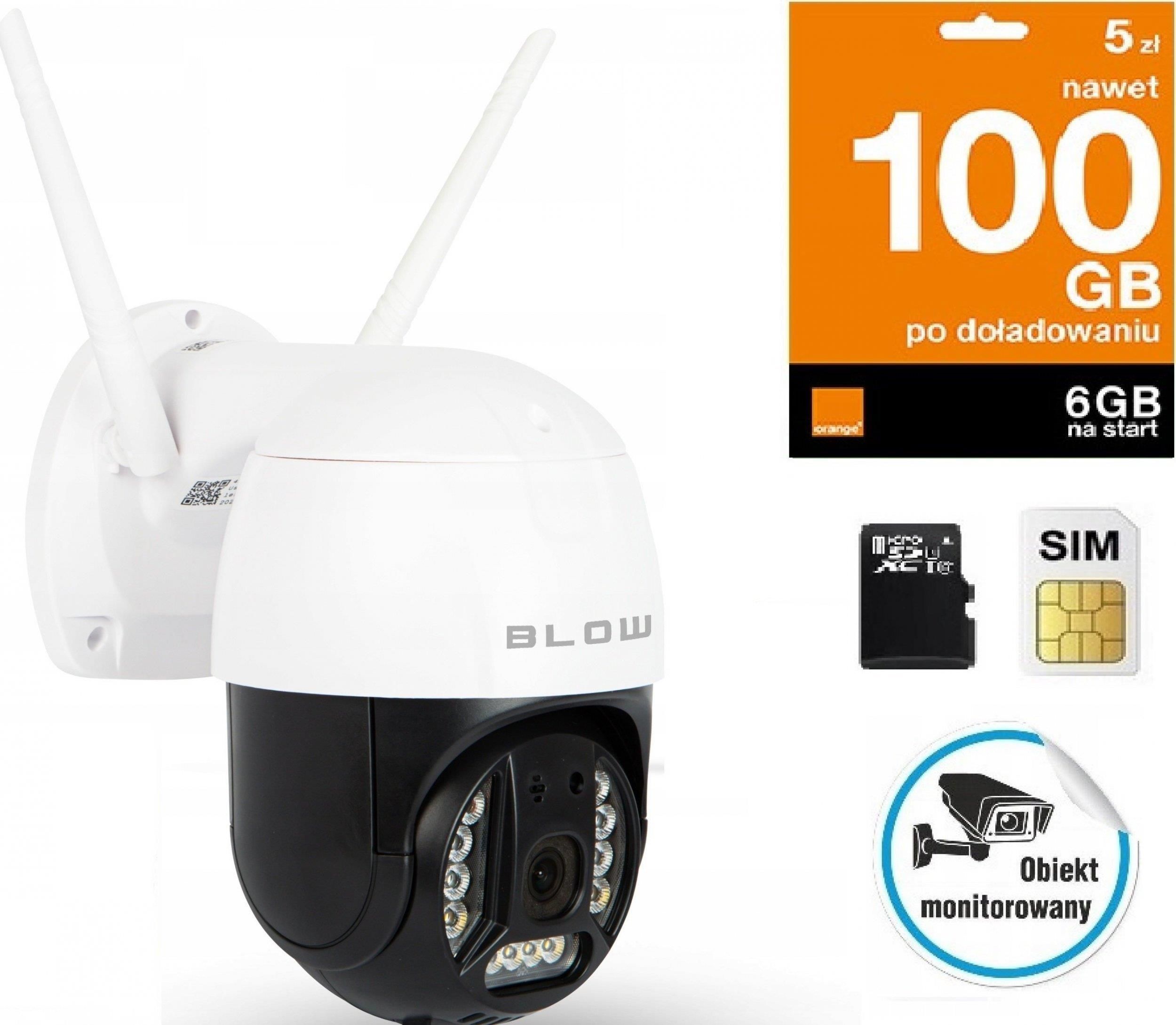 Kamera przemysłowa Blow Kamera Obrotowa Gsm Lte Sim 3Mp Śledzenie ...