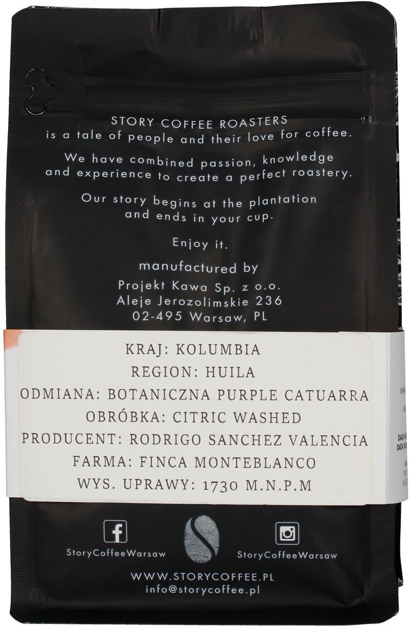 Kawa Story Coffee - Kolumbia Monteblanco Citric Washed Filter 250G ...