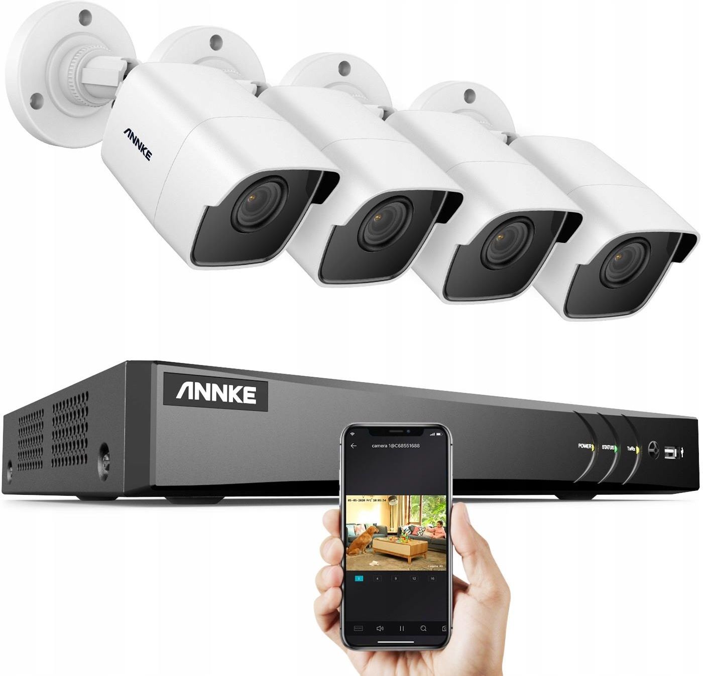 Zestaw do monitoringu Annke System Kamer Bezpieczeństwa 8Ch 5Mp Cctv ...