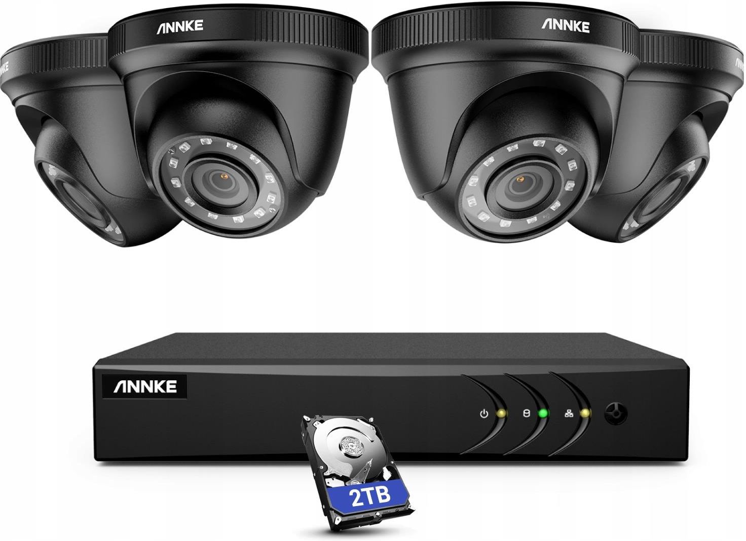 Zestaw do monitoringu Annke System Nadzoru Wideo 8Ch 1080P 2Tb ...