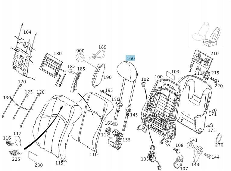 Mercedes Benz Oe Zagłówek W211 A2119701878 A21197018789D03 - Opinie i ...