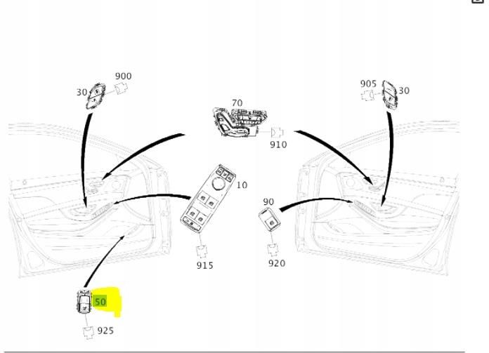 Mercedes Benz Oe Przycisk Bagażnika A2229055011 A22290550119051 ...
