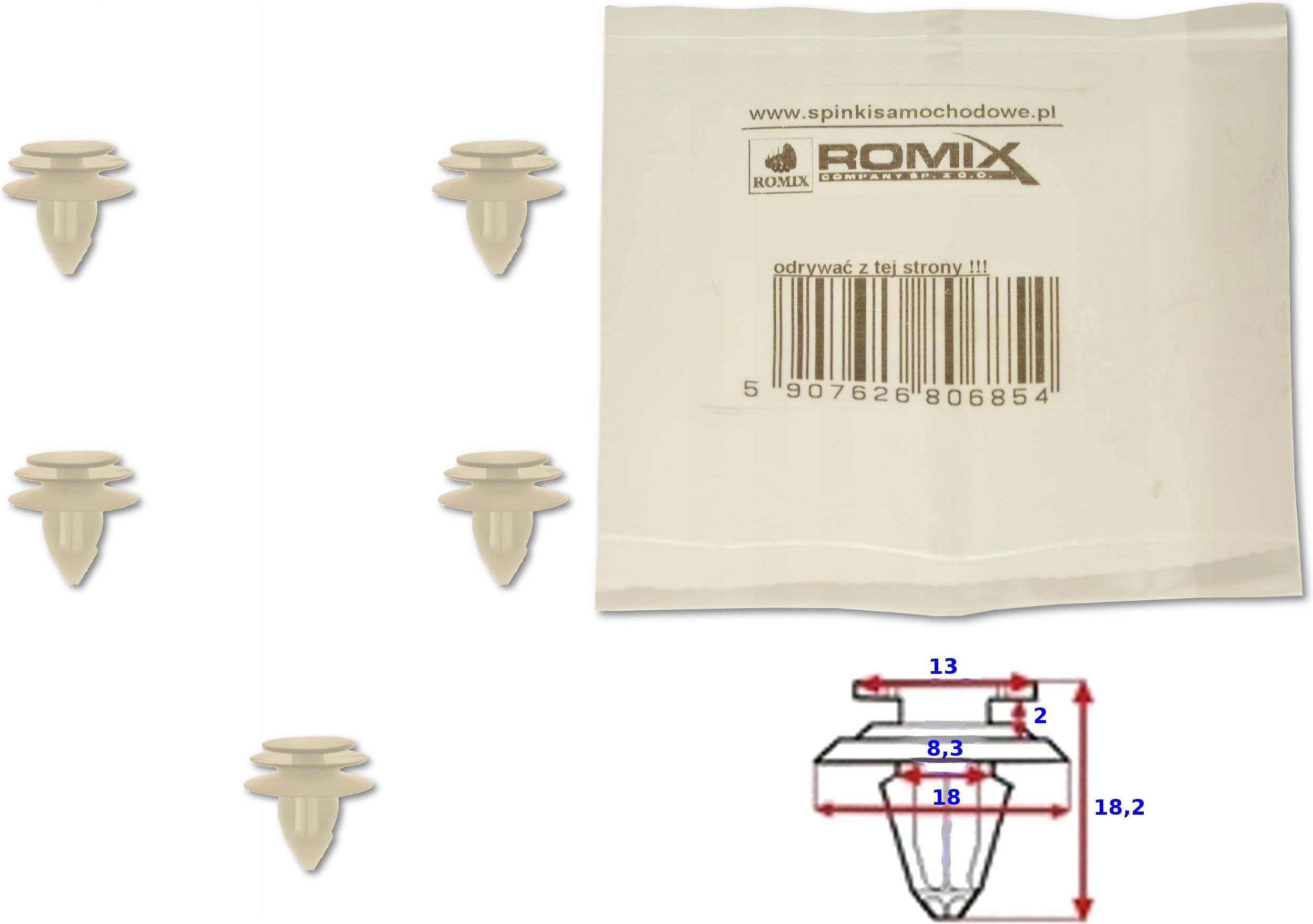 Romix Mazda6 Gh Ii 08 12 Klips Spinka Kołek Półki 5X C70138 - Opinie i ...