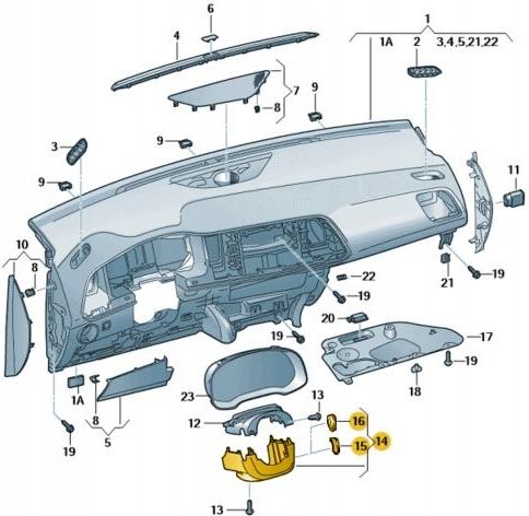 Seat Oe Nakładka Kolumny Kierownicy Ateca Oryginał 5F0858559L 9B9 ...