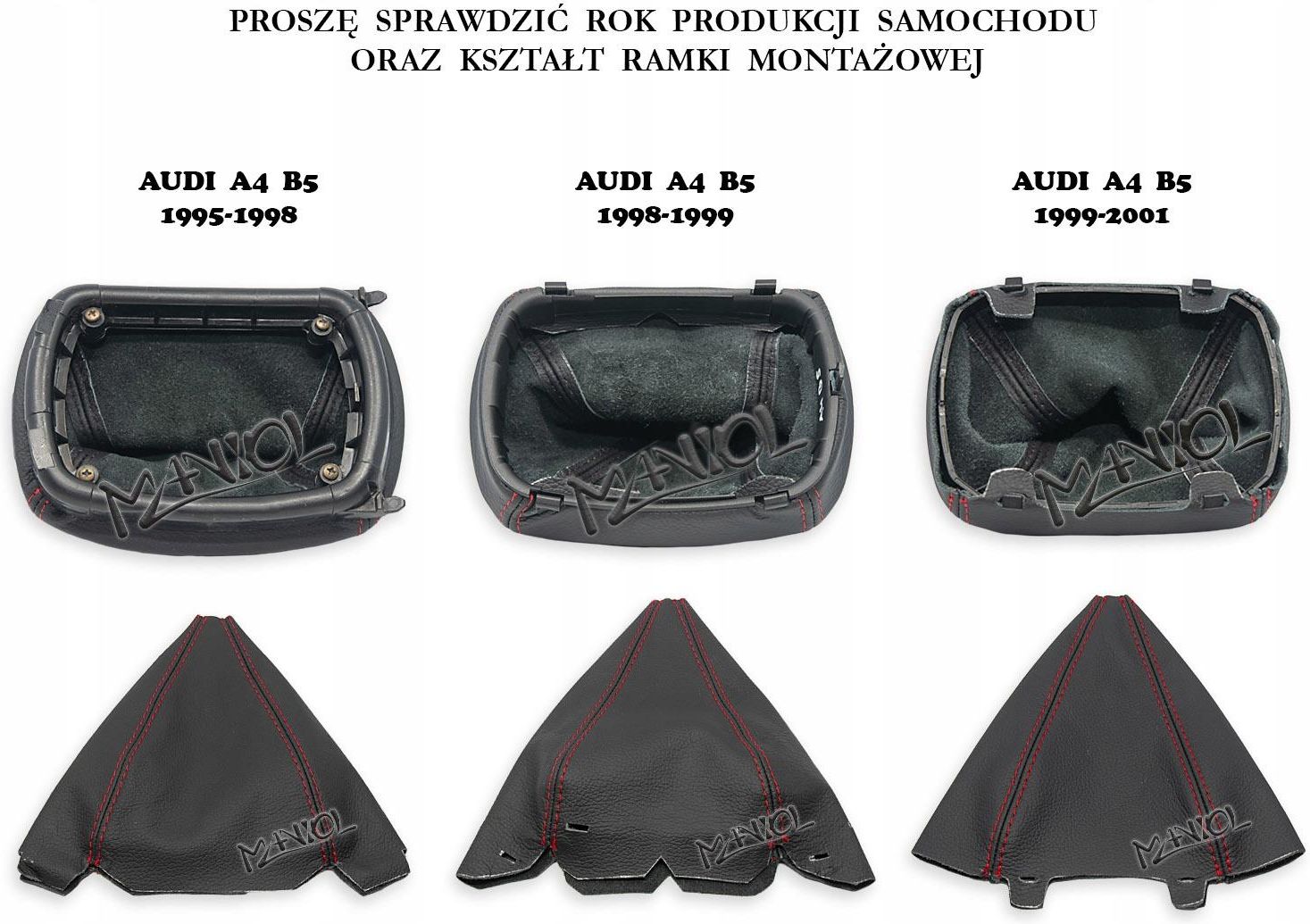 Gałka zmiany biegów Maniol Audi A4 B5 1994 2001 Mieszek Zmiany Biegów ...