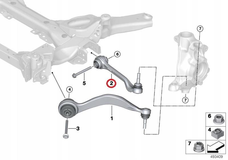 Wahacz Bmw Oe Oe Bmw G20 G28 Wahacz Prosty Lewy Przód 31106878593 ...