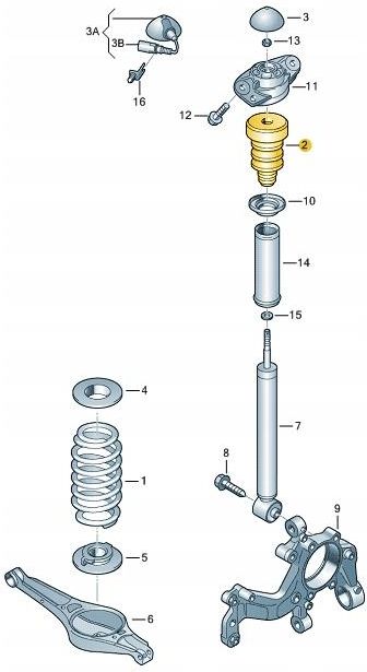 Audi Oe Odbój Amortyzatora Tył Audi A1 Vw Skoda 3C0511359 - Opinie i ...