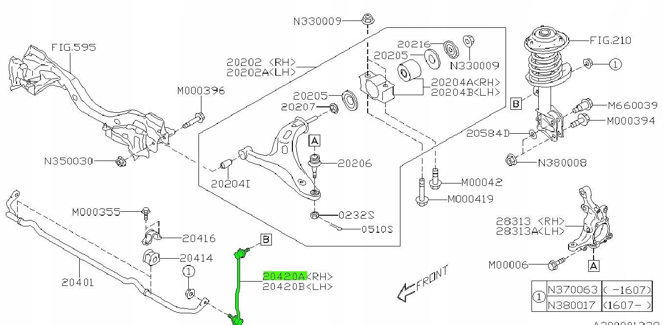 Łącznik stabilizatora Subaru Oe Łącznik Stabilizatora Prawy Subaru Xv ...