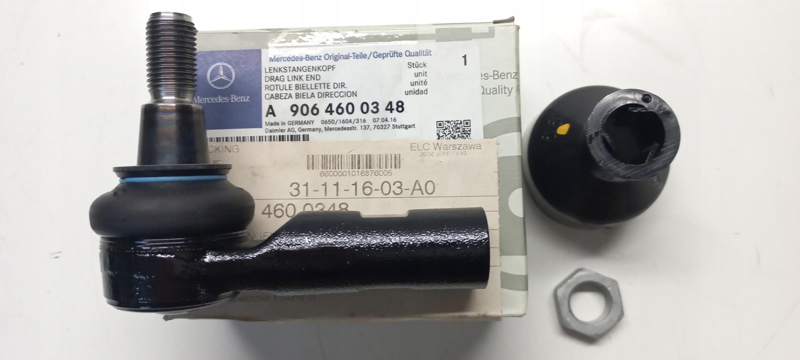 Końcówka drążka kierowniczego MercedesBenz Oe Końcówka Drążka L P ...