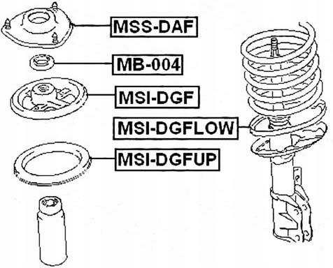 Łożysko amortyzatora Febest Łożysko Amortyzatora Mr297932 Mr316535 ...