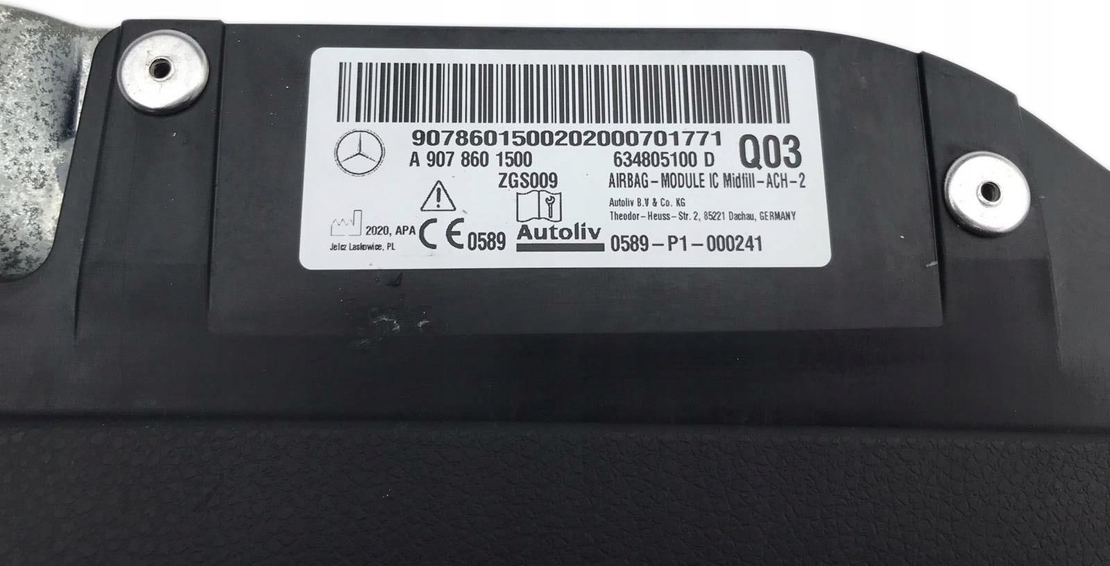 Mercedes Benz Oe Osłona Poduszki Powietrznej Sprinter A9078601500 ...