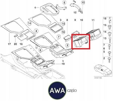 Bmw Oe 5 E39 Schowek Z Roletą Konsoli Środek 8159698 51168159698 ...