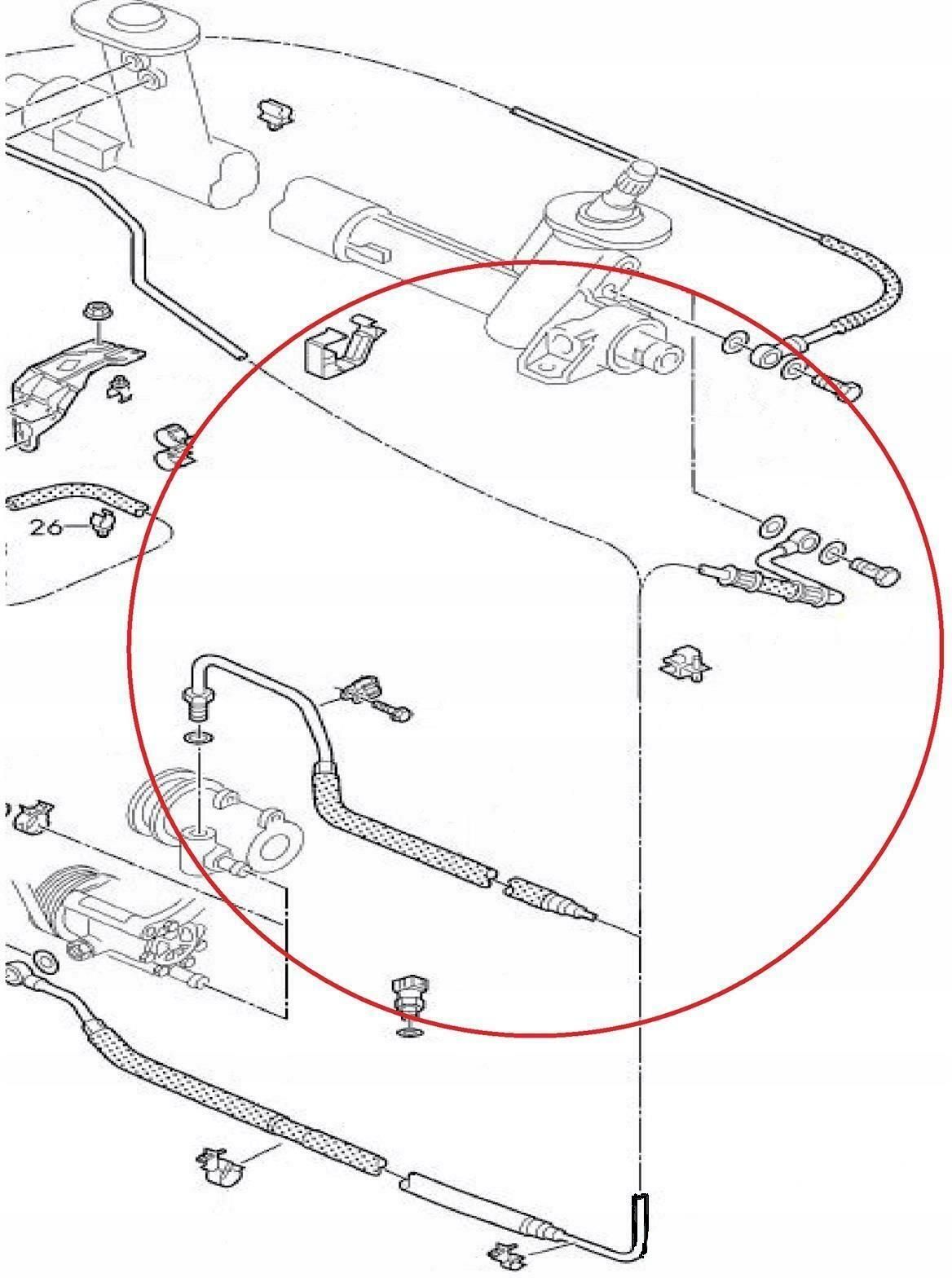 Qp Rurka Wąż Hydrauliczny Płyn Vw Polo Lupo Arosa 1.0 6N1422893J Plus ...