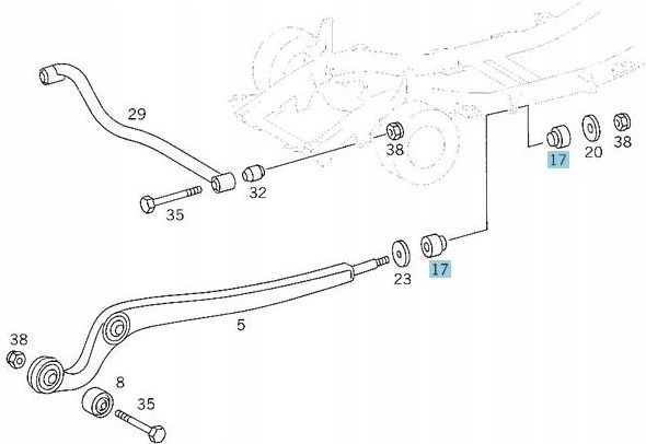 MercedesBenz Oe Oryginalna Tuleja Wahacza MercedesBenz G W463 ...