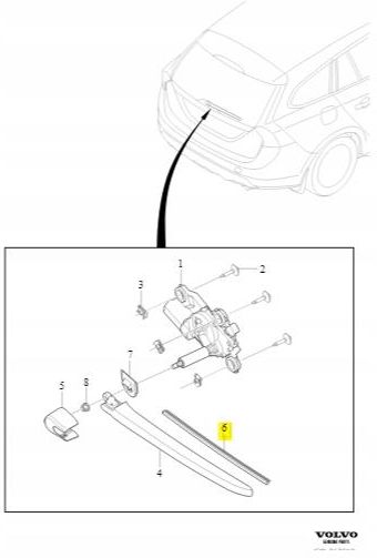 Volvo Pióro Tylnej Wycieraczki V60 Aso 31416692 - opinie i ceny na Ceneo.pl