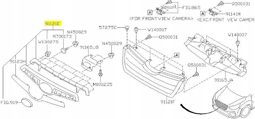 Subaru Oe Grill Atrapa Górna Listwa Forester V 2018 91121Sj020 - Opinie ...