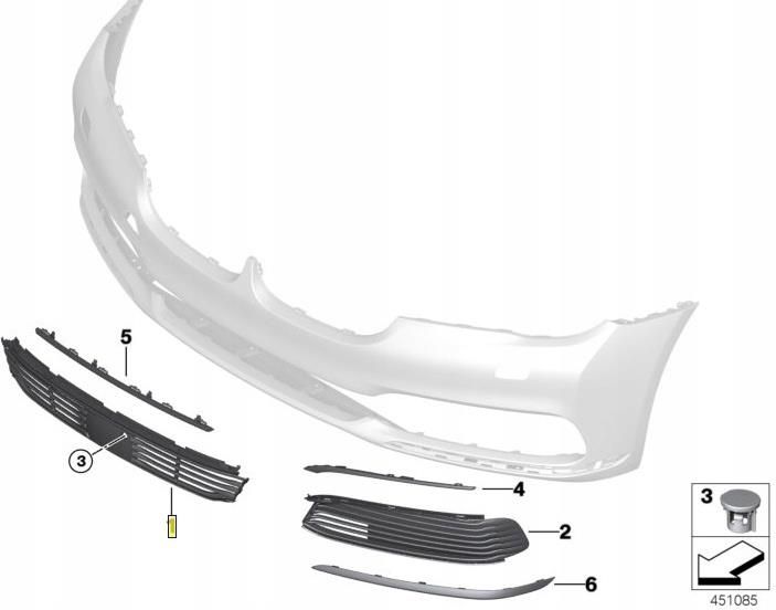 Bmw Oe Kratka Grill Acc Zderzaka Środkowy G11 G12 51117486831 - Opinie ...