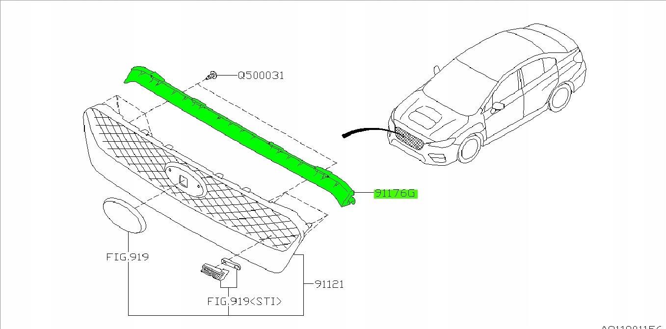 Subaru Oe Listwa Grilla Górna Wrx Sti Oryginał 2014 91176Va000 - Opinie ...