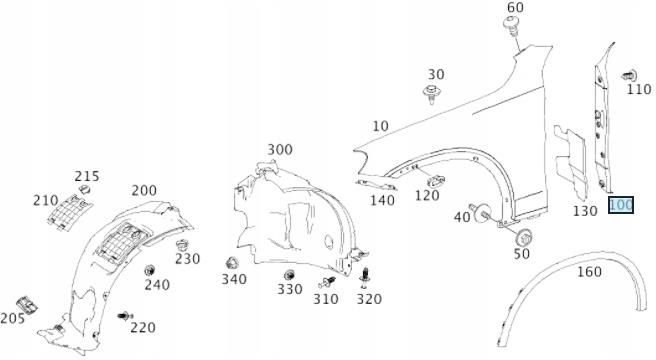 MercedesBenz Oe Wygłuszenie Błotnika Glc X253 15 A2538850025 ...