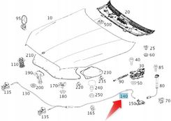 MercedesBenz Oe Linka Otwierania Pokrywy Silnika Mercedes S W222 ...