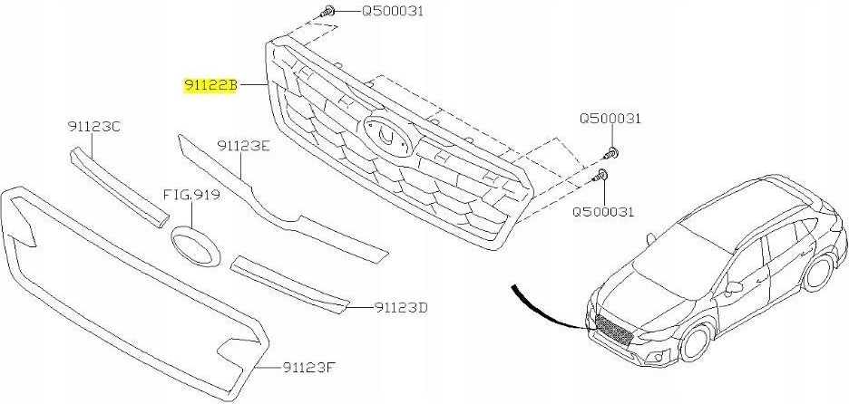 Subaru Oe Atrapa Grill Xv Oryginał 2017 91122Fl100 - Opinie i ceny na ...