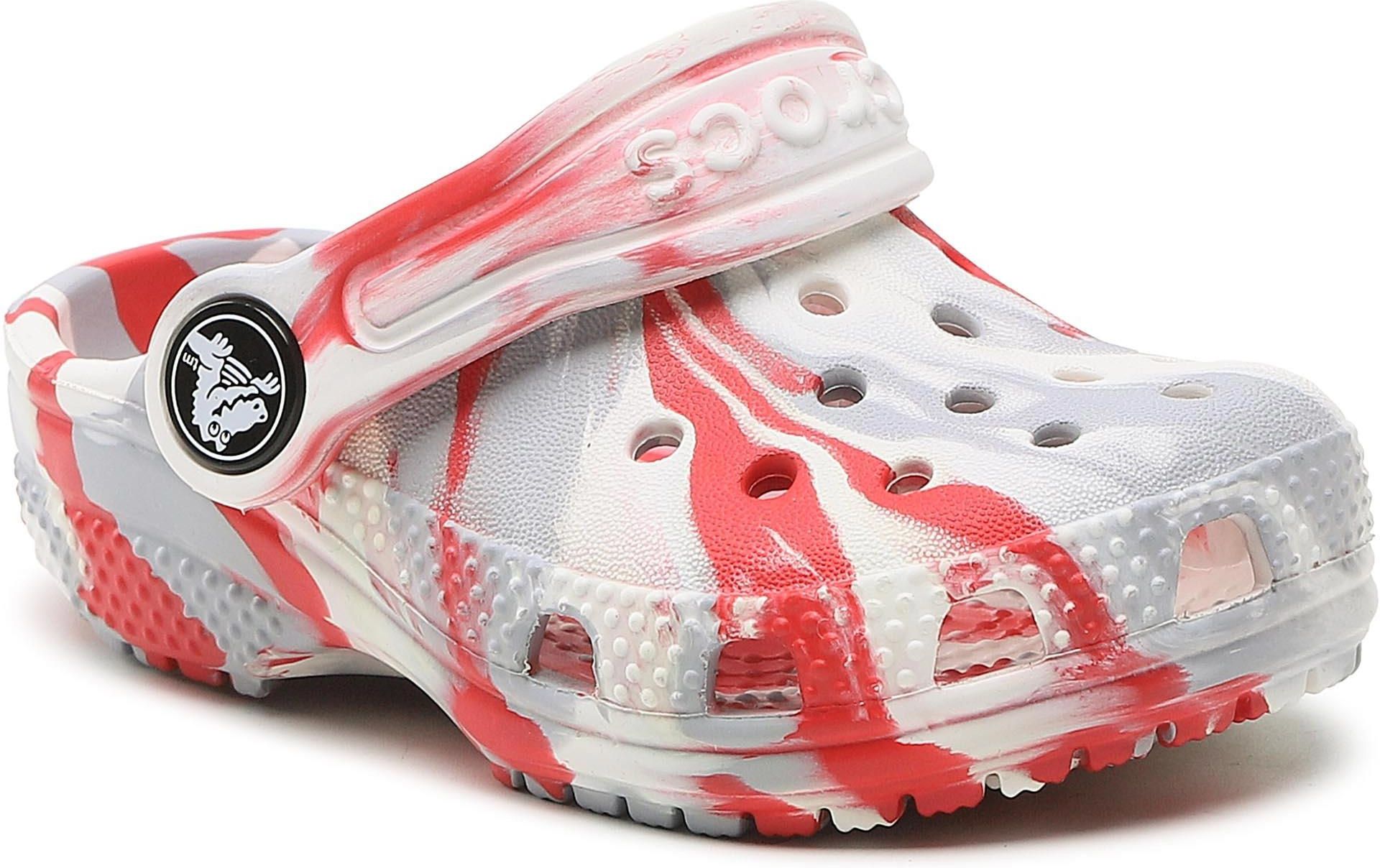 Klapki CROCS - Classic Marbled Clog T 206838 White/Flame - Ceny i ...
