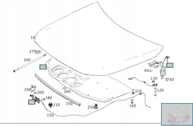 Maska samochodowa MercedesBenz Oe Maska Pokrywa Silnika Mercedes Cla ...