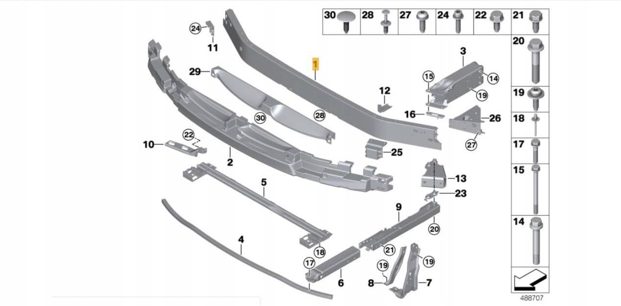 Bmw Oe Belka Wzmocniająca Zderzak Przedni X2 F39 51117342439 - Opinie i ...