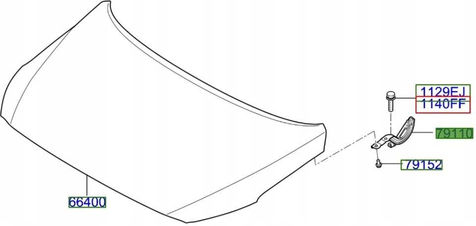 Maska samochodowa Hyundai Oe Ioniq Zawias Maska Silnika Lewy 79110G2000 ...