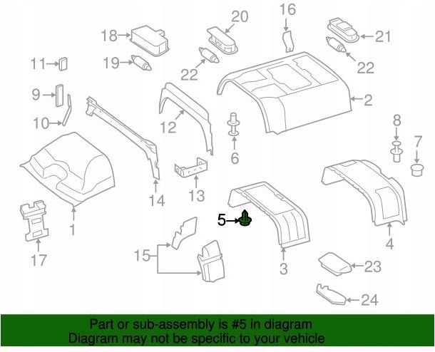 Mercedes Benz Oe Kołek Zatrzask Okładziny W905 W906 W907 A0089880978 ...