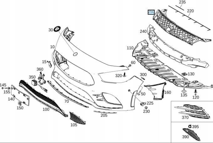 Mercedes Benz Oe Osłona Nakładka Pasa B Klasa W247 19 A2478855800 ...