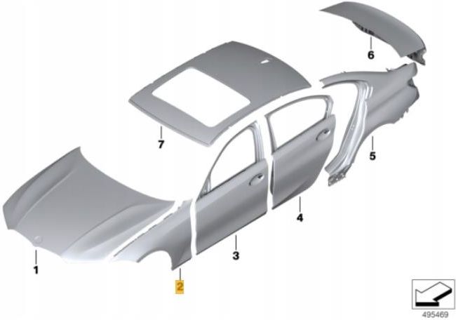Błotnik samochodowy Bmw Oe Błotnik Przedni Lewy '3 G20 41008494439 ...