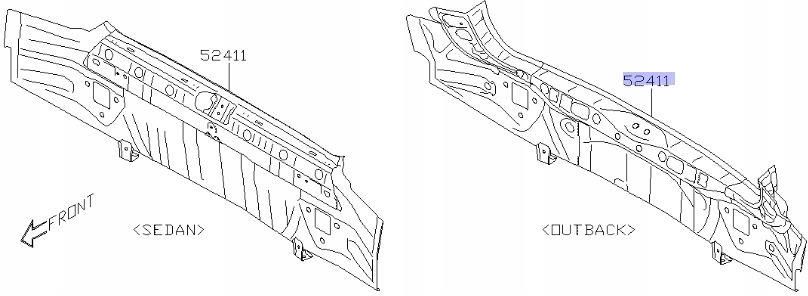 Subaru Oe Pas Tylny Outback Usa Oryginał 2019 52419An00A9P - Opinie i ...