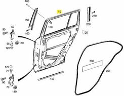 Drzwi samochodowe MercedesBenz Oe Nowe Drzwi Tylne Prawe Mercedes Gl ...