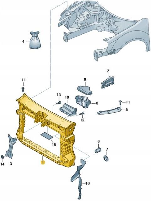 Volkswagen Oe Pas Przedni Vw Caddy Iv 2K5805588 - Opinie i ceny na Ceneo.pl