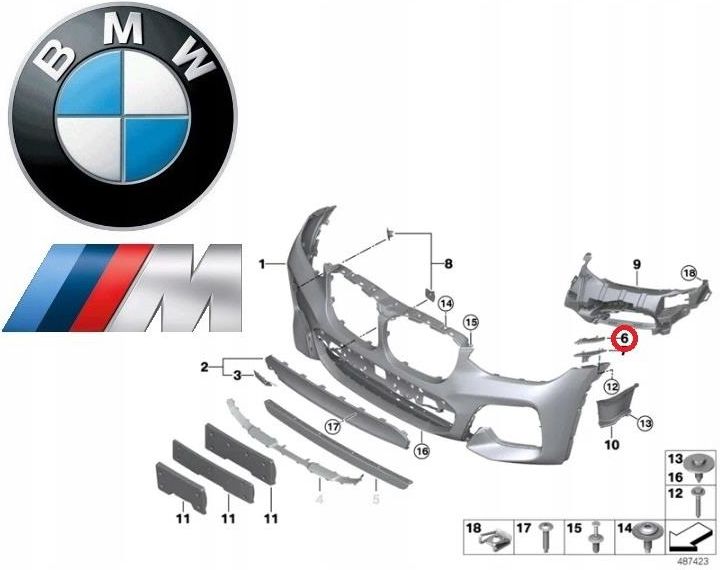 Bmw Oe Nowy Ślizg Zderzaka Przód M G01 G02 Aso 51117399981 51117399982 - Opinie i ceny na Ceneo.pl