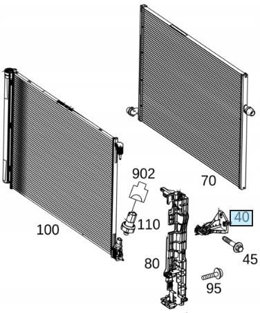 Mercedes Benz Oe Mocowanie Wspornik Chłodnicy W205 A2055014320 ...