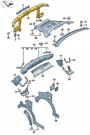 Volkswagen Oe Vw Pas Przedni Transporter T6 7E0805594S - Opinie i ceny ...