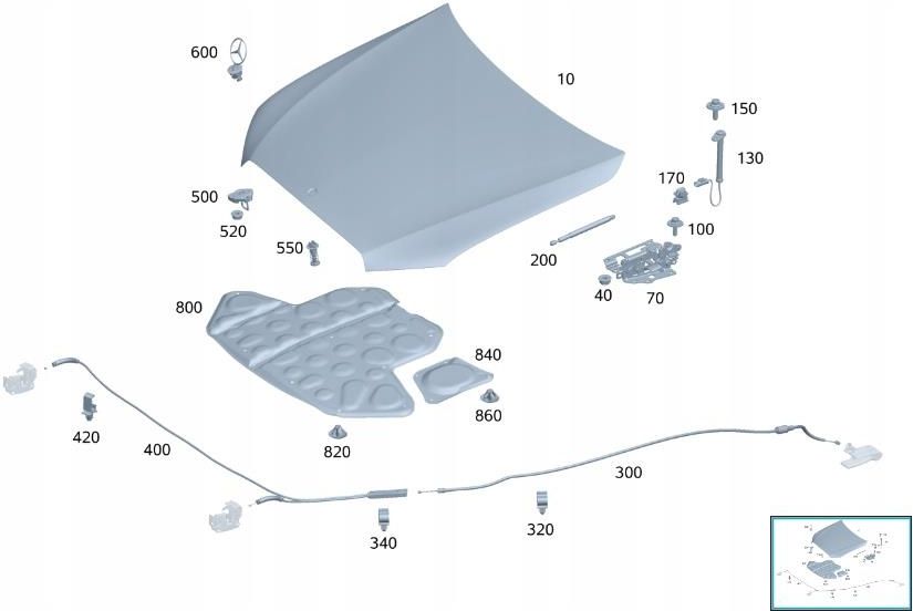 Maska samochodowa MercedesBenz Oe Maska Pokrywa Silnika Mercedes S ...