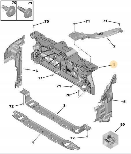 Peugeot Oe Wzmocnienie Pas Przedni Traveller Expert 4 9808290780 ...