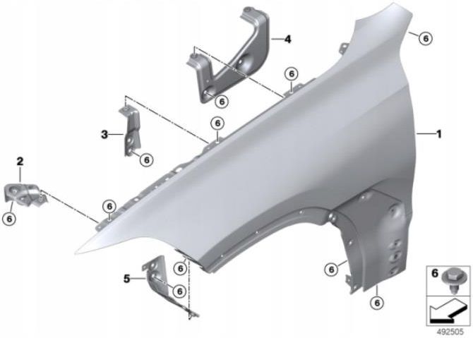 Błotnik samochodowy Bmw Oe Błotnik Przedni Prawy X7 G07 41007497290 ...