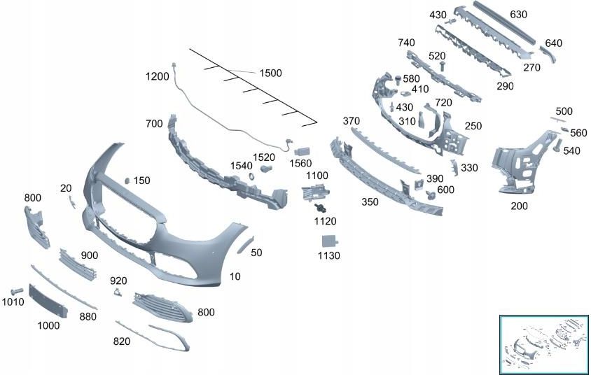 Mercedes Benz Oe Wzmocnienie Prawe Zderzaka S Klasa 223 A2238851601 ...