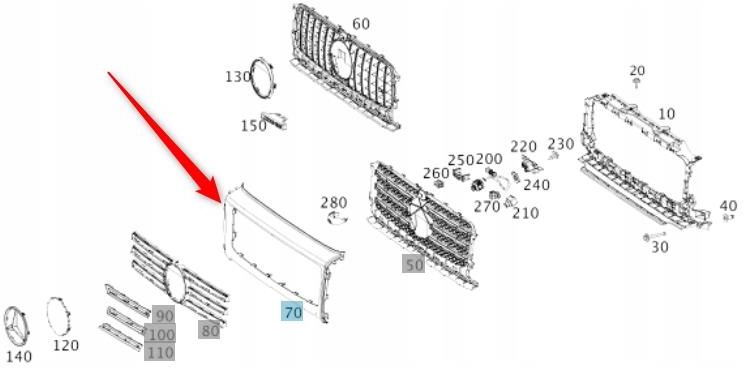 MercedesBenz Oe Ramka Atrapy Grilla Mercedes G W463 Amg 4638885200 ...