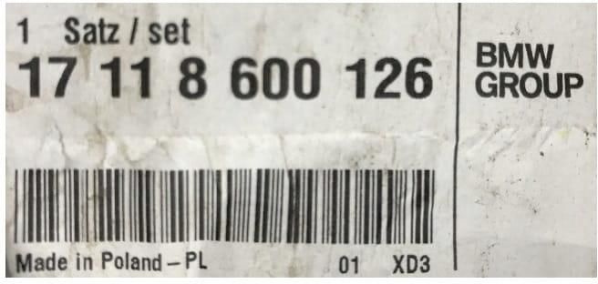 Bmw Oe Komplet Uszczelek 8600126 F40 F44 F45 F46 Org 17118600126 ...