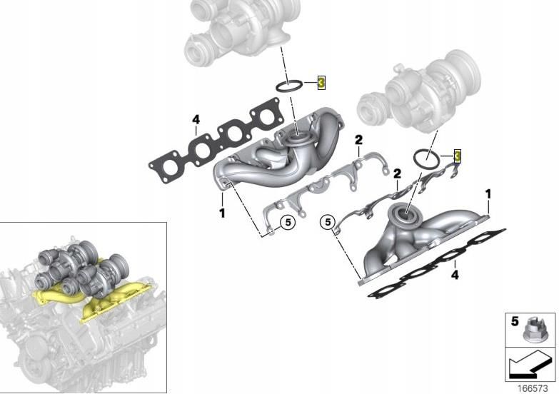 Katalizator Bmw Oe Uszczelka Turbiny Katalizatora N63 F10 F01 ...