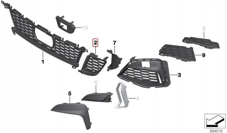 Bmw Oe Kratka Zderzaka M Pakiet Środkow Prawa G20 G21 51118075654 ...