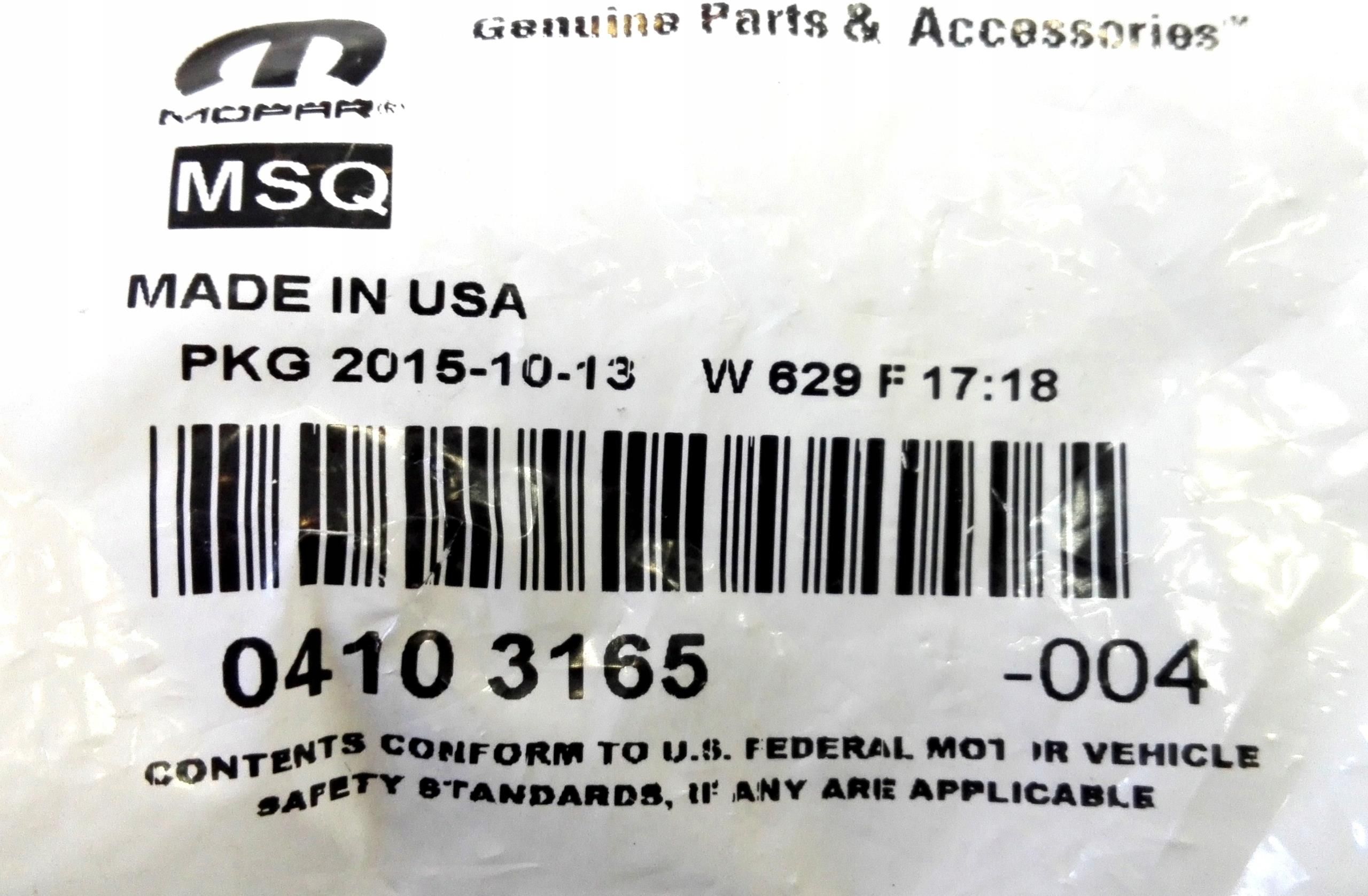 Maska samochodowa Chrysler Oe Odbojnik Maski Silnika 200 07 04103165 ...