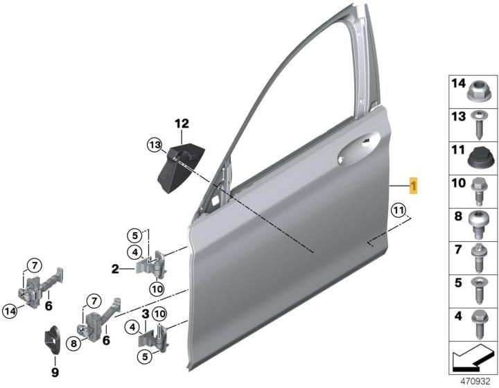 Drzwi samochodowe Bmw Oe Drzwi Przednie Lewe Serii 5 Model G30 ...